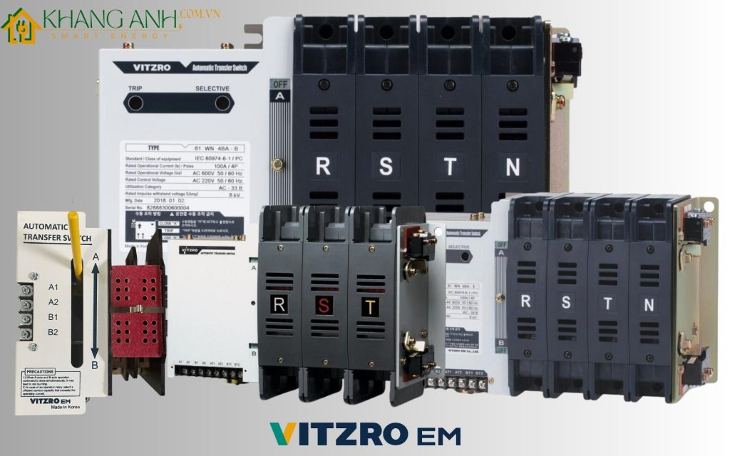 ATS Chuyển Nguồn Tự Động 4P 200A Vitzro Hàn Quốc | Bảo Hành 1 Năm ...