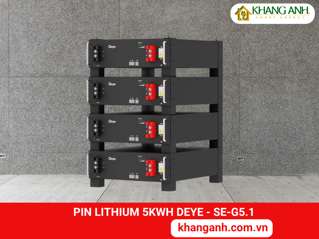 Pin Lithium Deye 5kWh 51.2V 100Ah SE-G5.1 Mới Nhất | Bảo Hành 5 Năm ...